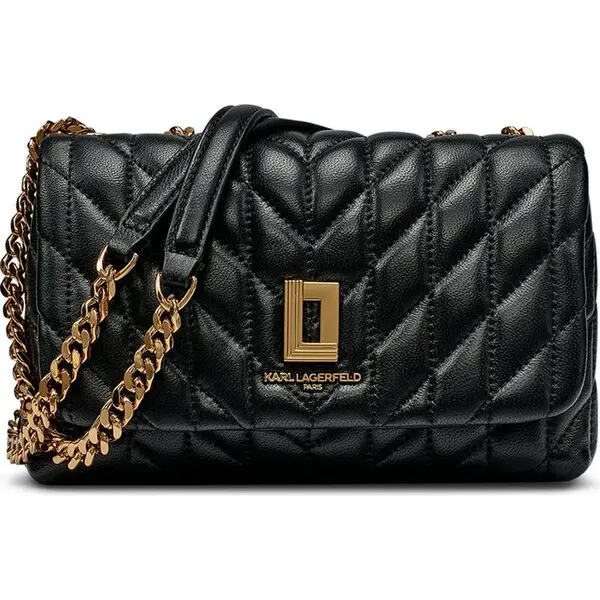 Karl Lagerfeld Paris Lafayette Small Crossbody Bag - Black/gold