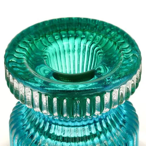 ZSA ZSA ZSU Glass Round Candle Holder And Decorative Object 3 Pcs Set