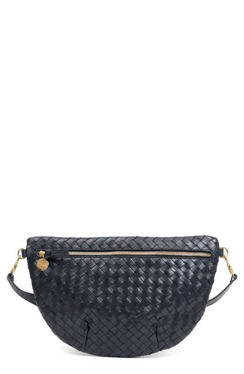 Clare V. Medium Grande Fanny Woven Leather Belt Bag