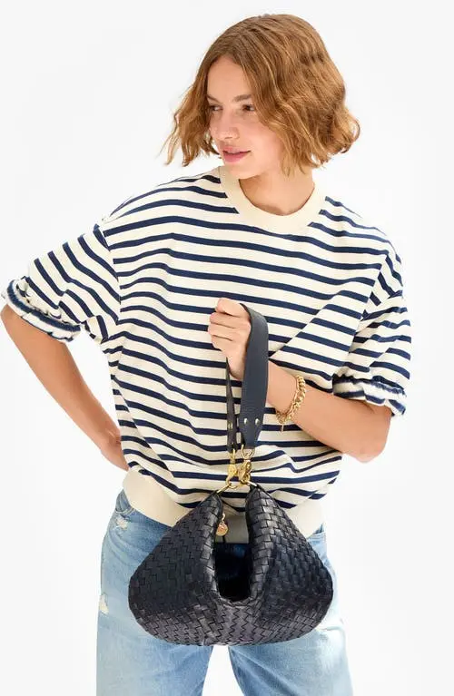 Clare V. Moyen Woven Leather Messenger Bag
