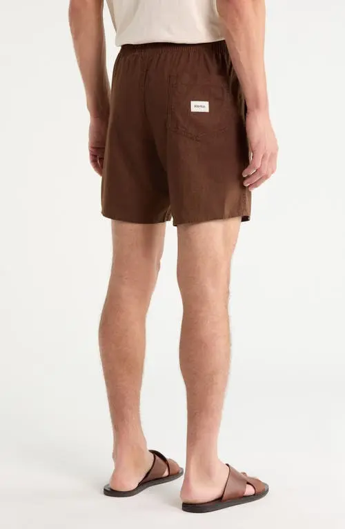 RHYTHM Classic Linen Jam Shorts - Chocolate