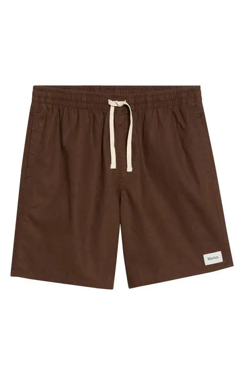 RHYTHM Classic Linen Jam Shorts - Chocolate
