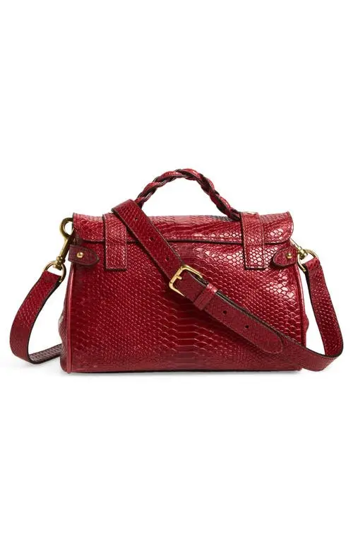 Mulberry Mini Alexa Snake Embossed Leather Satchel