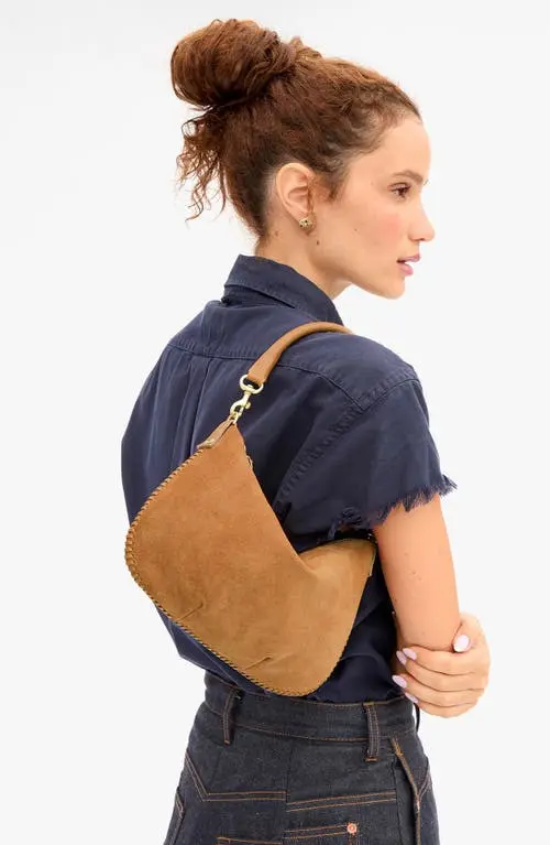 Clare V. Petit Moyen Suede Messenger Bag - Caramel