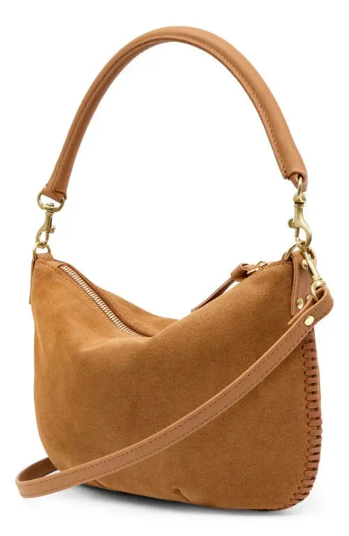 Clare V. Petit Moyen Suede Messenger Bag - Caramel