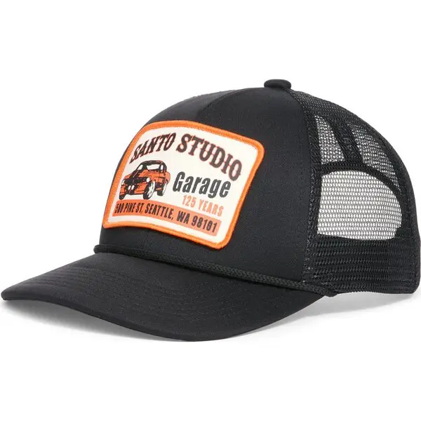 SANTO STUDIO Garage Snapback Trucker Hat - Black