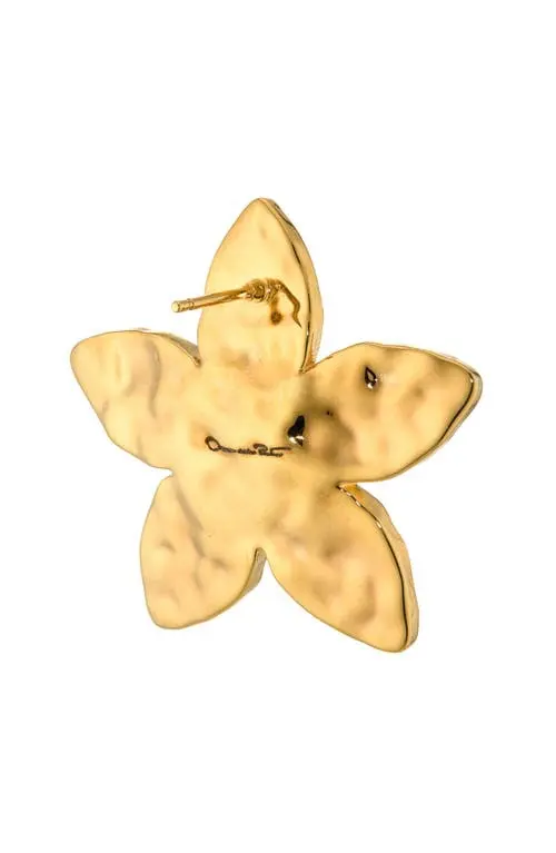 Oscar De La Renta Floral Cabochon Stud Earrings