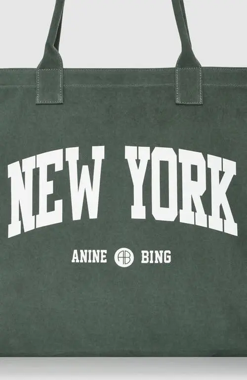 ANINE BING Leo Canvas New York University Tote