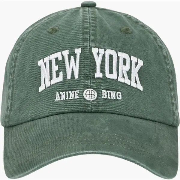 ANINE BING Jeremy New York University Baseball Cap - Cilantro