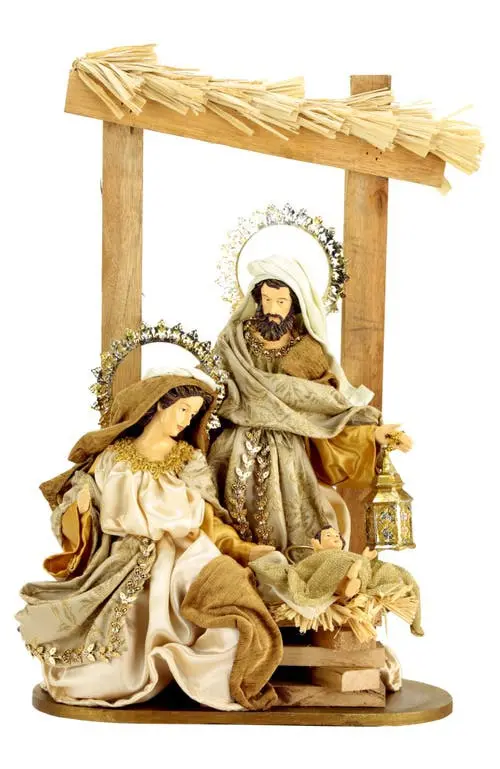 MARK ROBERTS Holy Family On Stable - Ivory