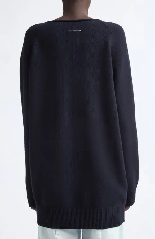 MAISON MARGIELA Wool Blend V-neck Sweater