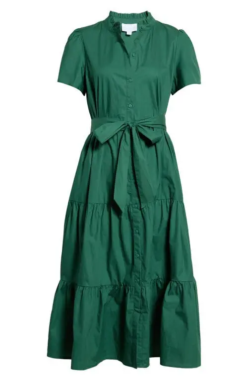 SUGARLIPS Bellucci Cotton Poplin Tiered Dress