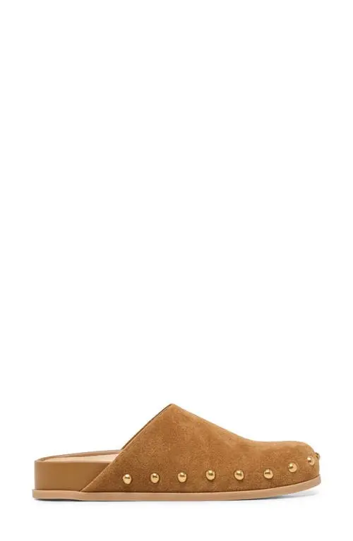 Dolce Vita Joney Stud Flat Mule - Cognac Suede