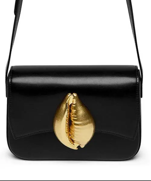 FLORE K. Sì Cowrie Shell Bag - Black