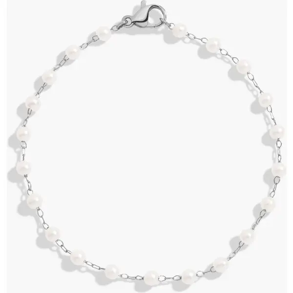 AURATE Pearl Vine Bracelet - White