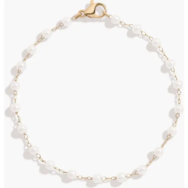 AURATE Pearl Vine Bracelet - Yellow
