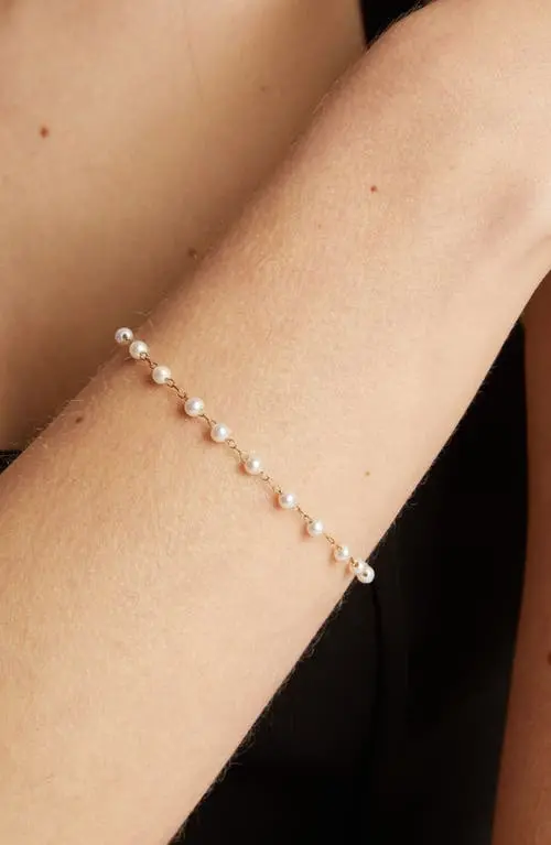 AURATE Pearl Vine Bracelet - Yellow