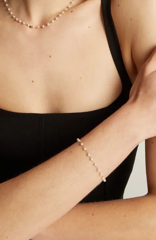 AURATE Pearl Vine Bracelet - Yellow