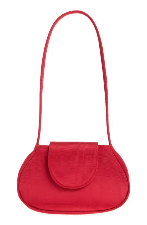FOR THE AGES Ineva Moiré Baguette Shoulder Bag - Red