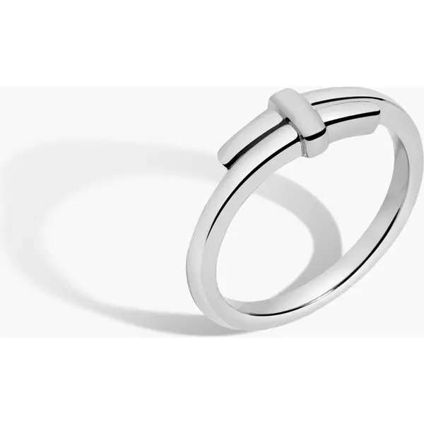 AURATE Unbreakable Crossover Ring - White