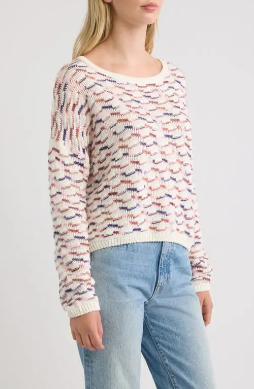 24COLOURS Wave Stitch Crop Pullover