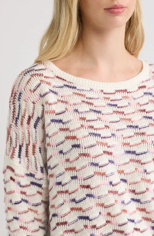 24COLOURS Wave Stitch Crop Pullover