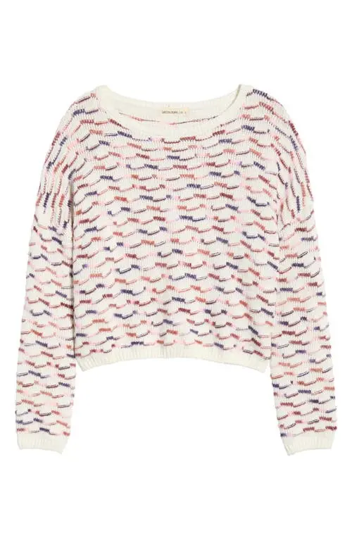 24COLOURS Wave Stitch Crop Pullover