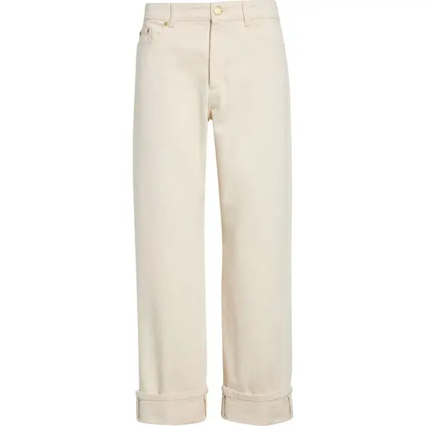 Max Mara Virna Straight Leg Jeans - Natural