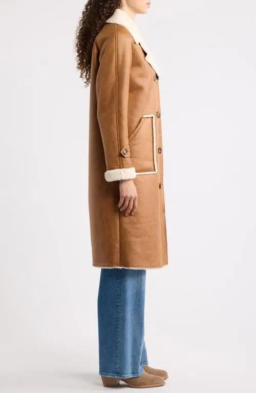 Bernardo Faux Shearling Long Coat