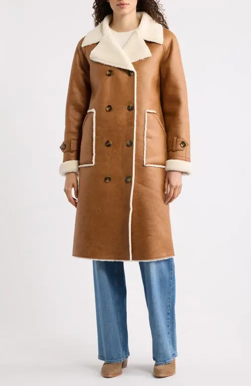 Bernardo Faux Shearling Long Coat