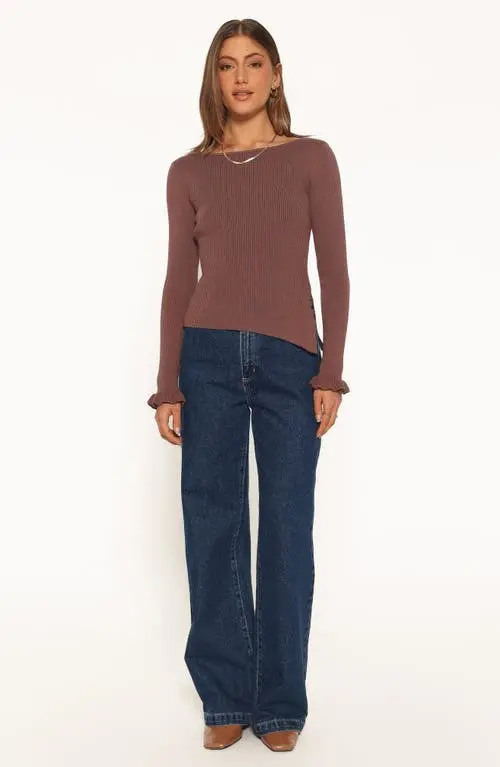 PETAL & PUP Fiana Ruffle Cuff Rib Sweater