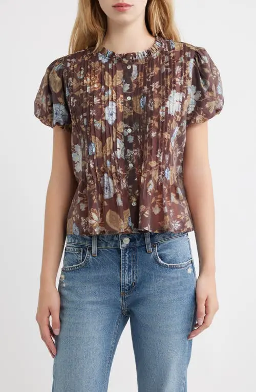 Rails Pepper Pintuck Puff Sleeve Top - Willow