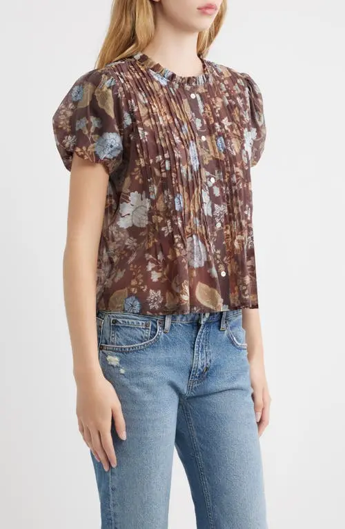 Rails Pepper Pintuck Puff Sleeve Top