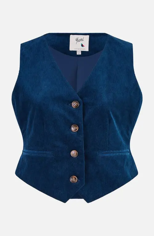 YUMI Tailored Ribbed Waistcoat