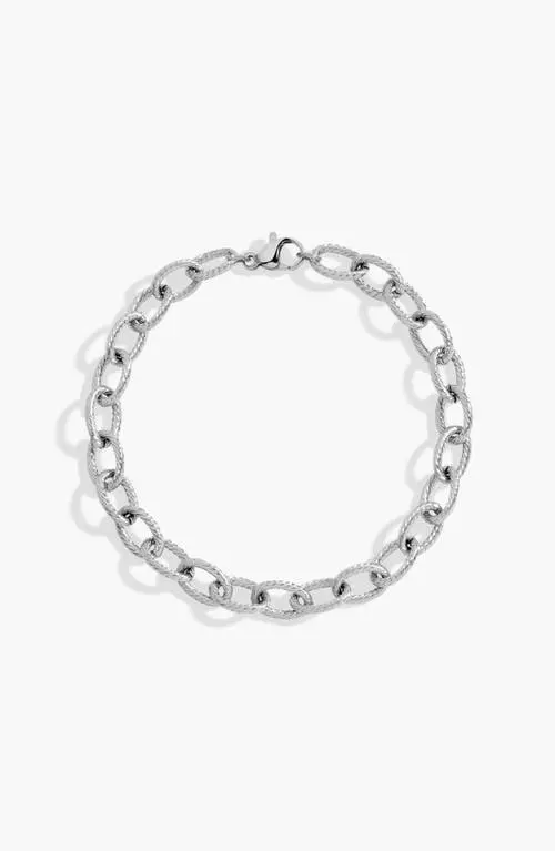 AURATE Link Chain Bracelet - White