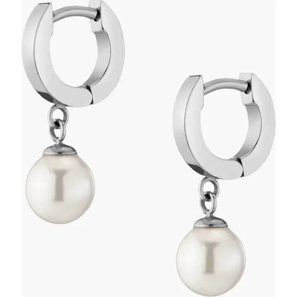 AURATE Unbreakable Pearl Huggie Earrings