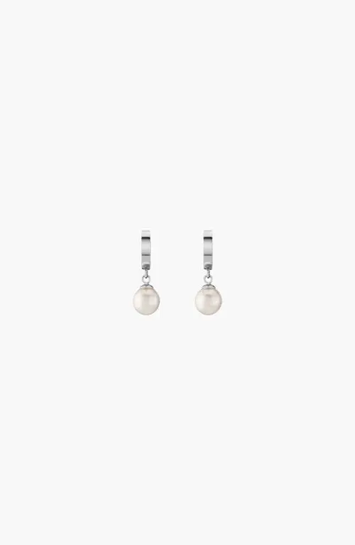 AURATE Unbreakable Pearl Huggie Earrings