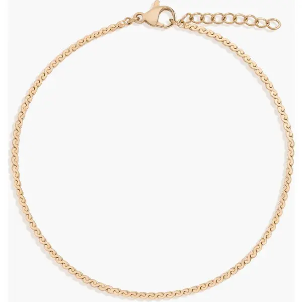 AURATE Wave Chain Anklet