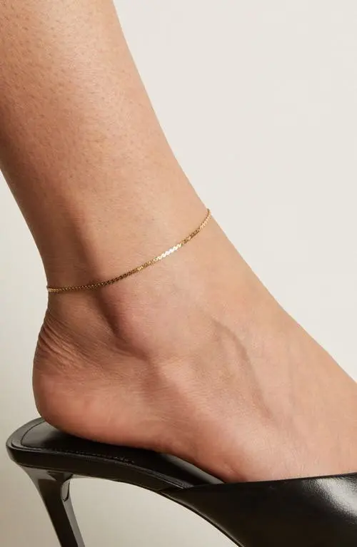 AURATE Wave Chain Anklet