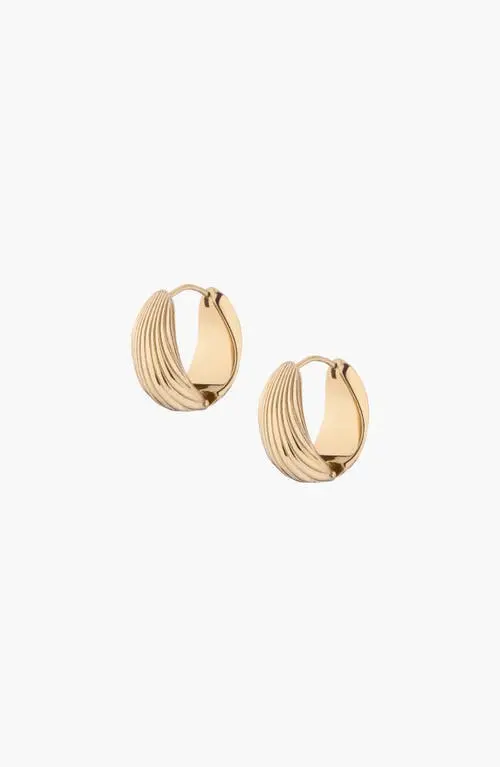 AURATE Shell Hinged Hoop Earrings