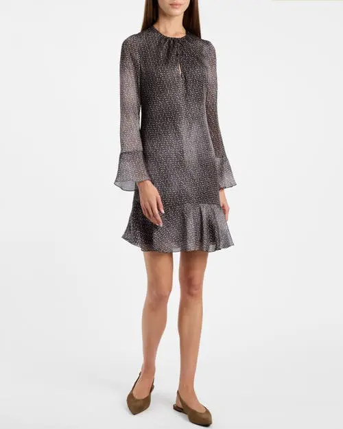 Santorelli Drake Long Sleeve Printed Shift Dress