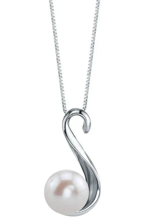 The Pearl Source Freshwater Pearl Anastasia Pendant - Sterling Silver