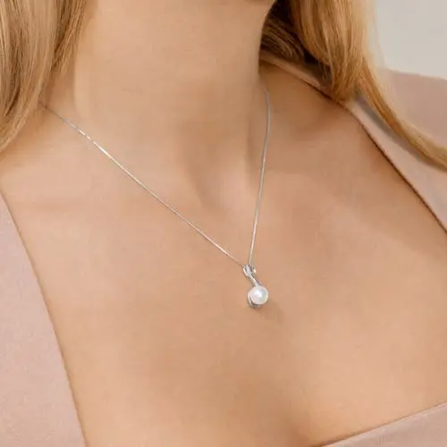 The Pearl Source Freshwater Pearl Anastasia Pendant - Sterling Silver
