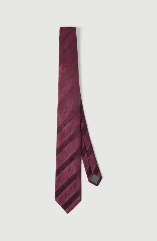Brunello Cucinelli Texured Tone-on-tone Stripe Silk Tie