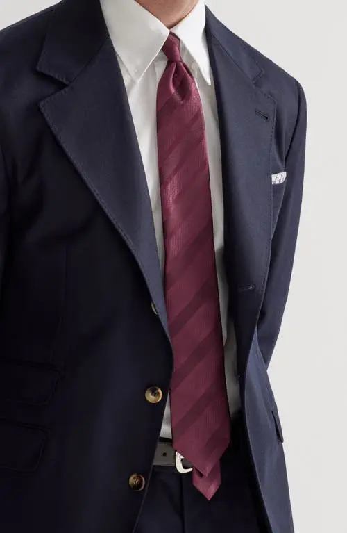 Brunello Cucinelli Texured Tone-on-tone Stripe Silk Tie
