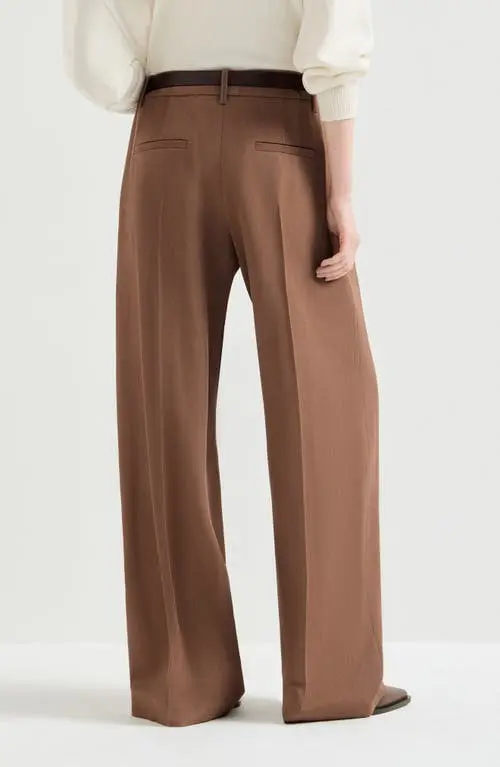 Brunello Cucinelli Virgin Wool Tricotine Trousers