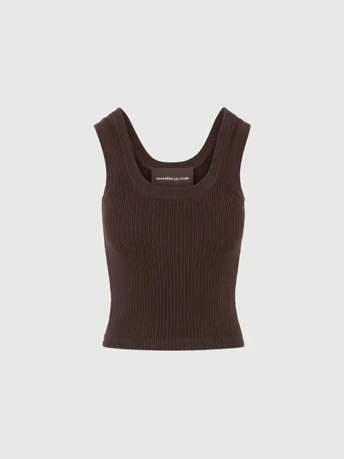 Manière De Voir Scoop Neck Ribbed Tank