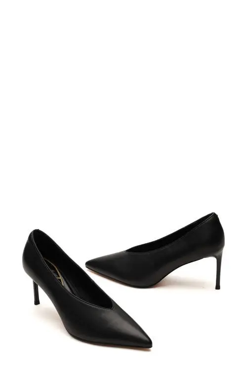 KENNETH COLE Perfecto Pointed Toe Faux Leather Pump