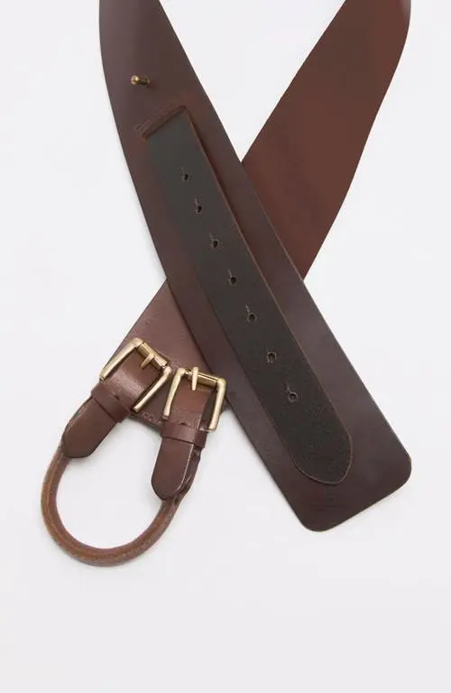 Free People Everhart Wide Leather Hip Belt