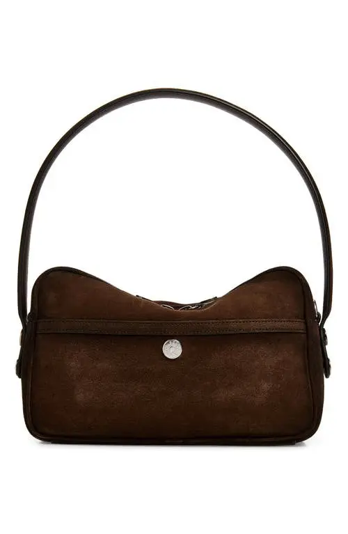 Acne Studios Camero Party Suede Shoulder Bag - Dark Brown